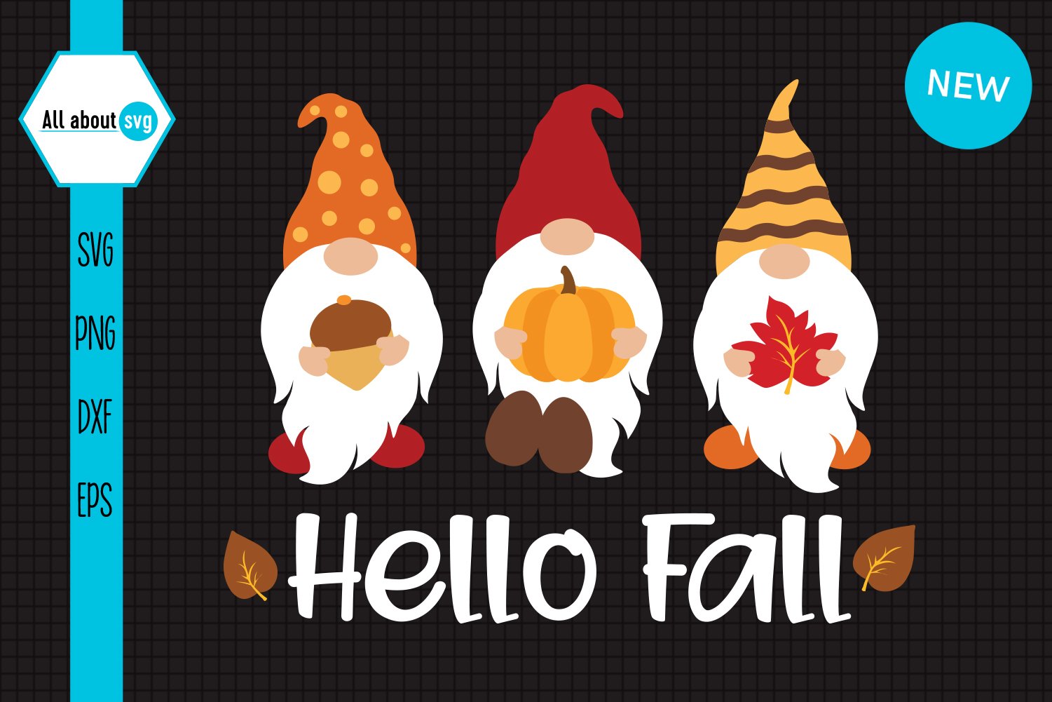 Hello Fall Gnomes Svg (792440) | Cut Files | Design Bundles