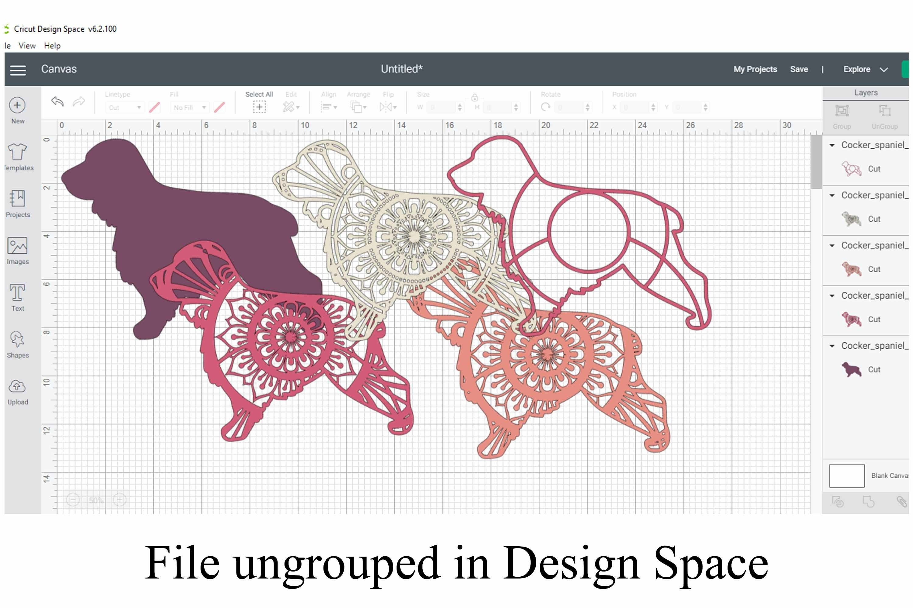 Cocker Spaniel Layered Mandala SVG - 5 Layers (828454) | Paper Cutting ...