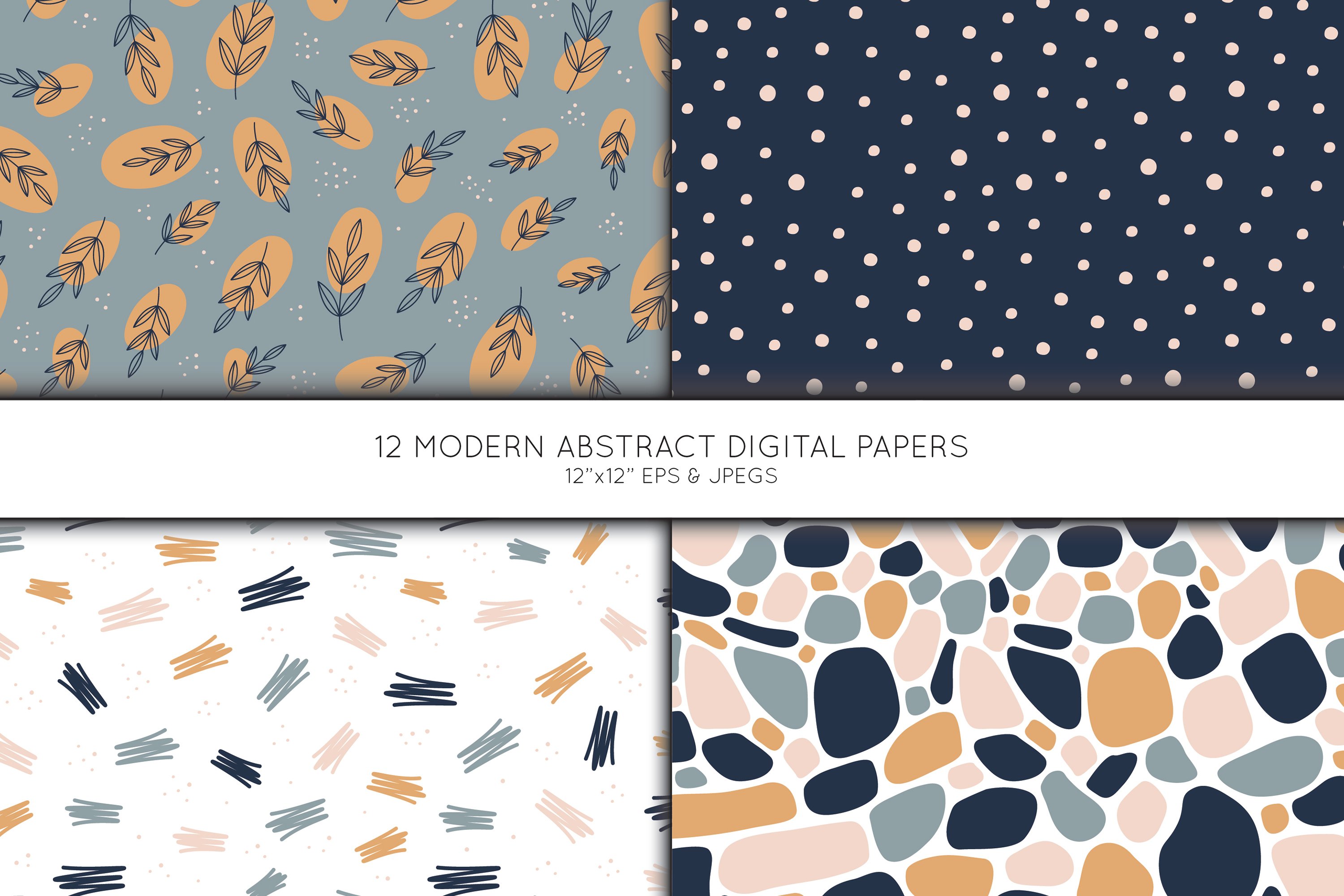 Abstract Digital Paper, Modern Scrapbook paper (731828) | Patterns ...
