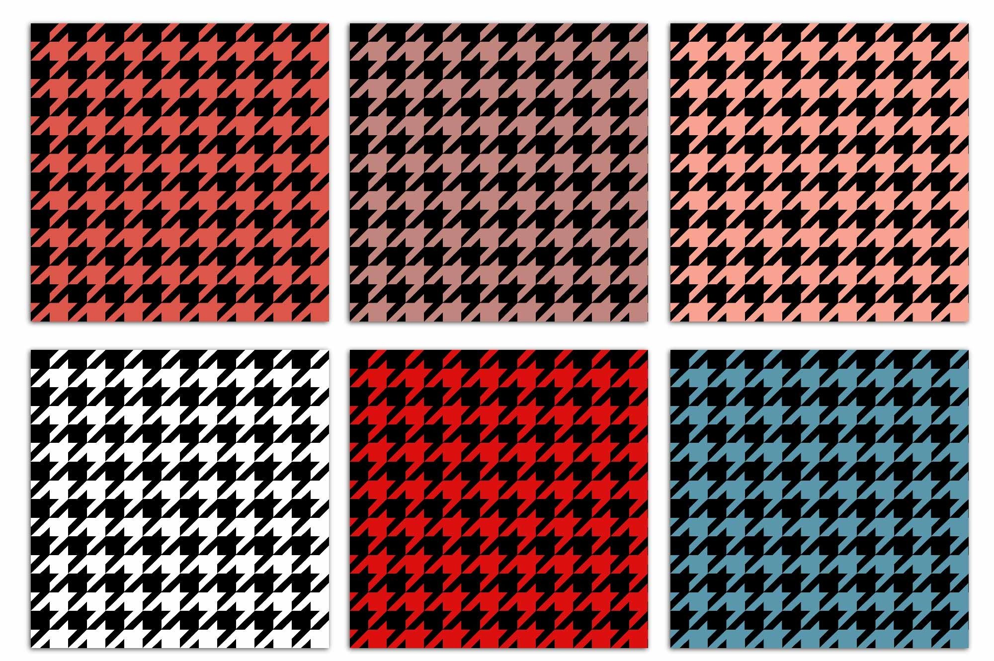 Houndstooth Digital Paper (551347) | Backgrounds | Design Bundles