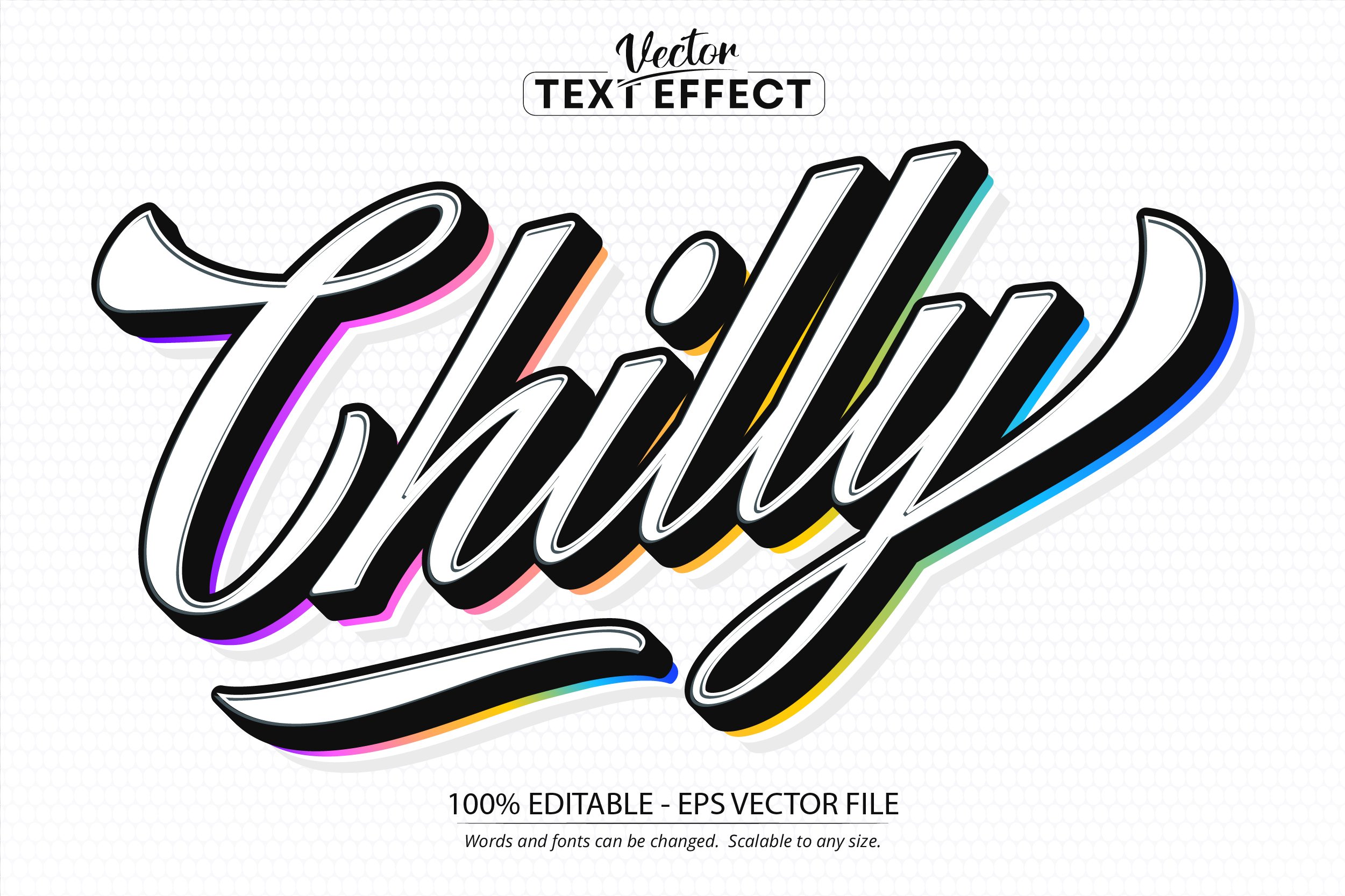 Chilly text, colorful minimal style editable text effect (1491296 ...