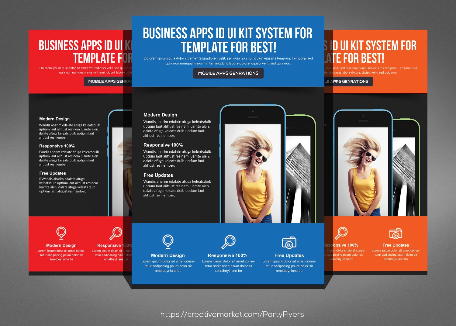Mobile Apps Flyer (73275) | Flyers | Design Bundles