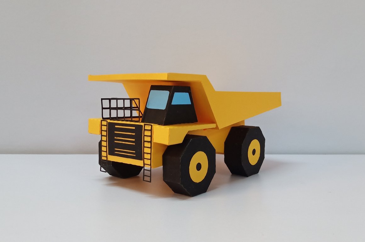 DIY Dump Truck - 3d papercraft (534903) | Printables | Design Bundles