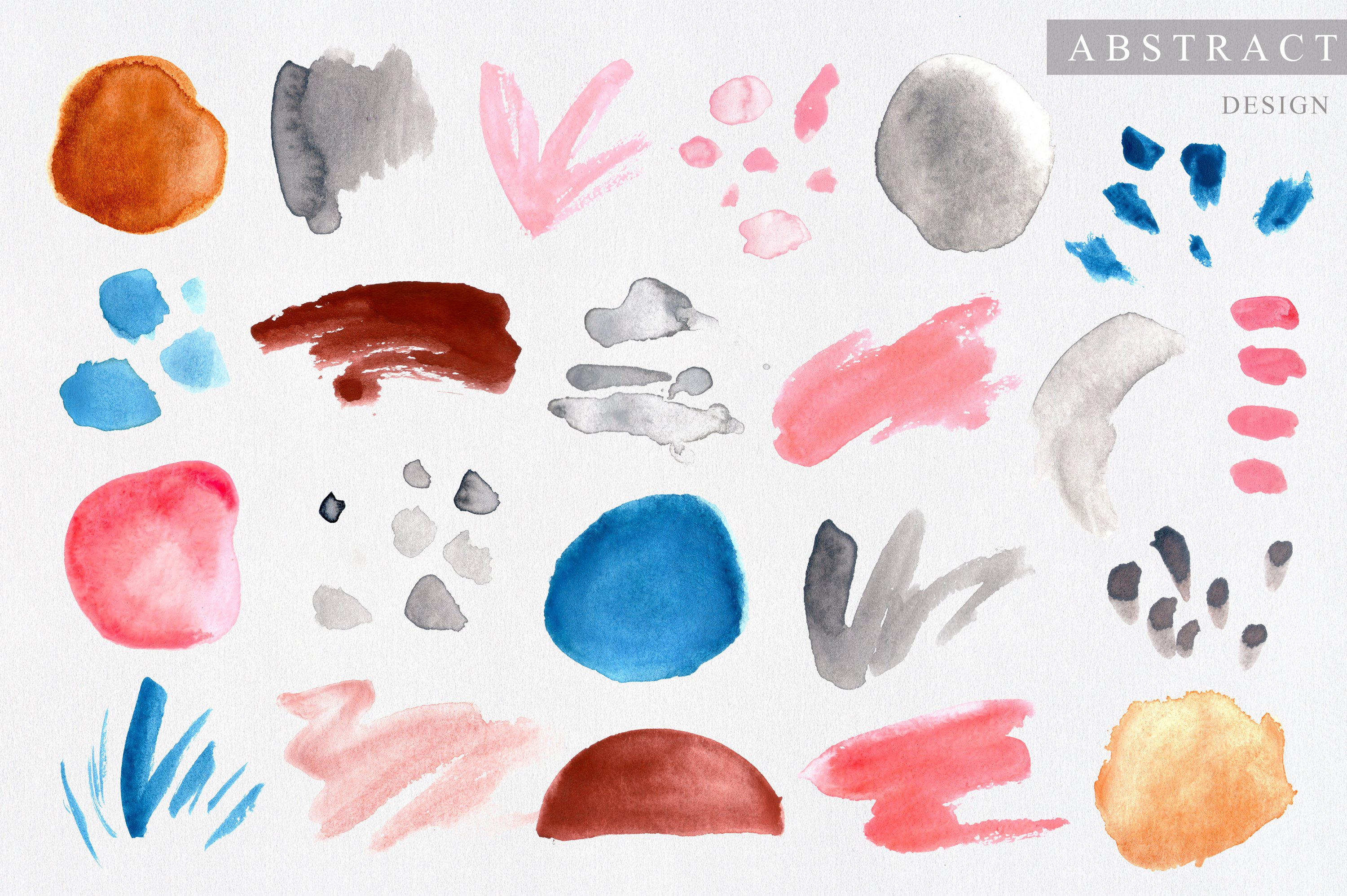 Abstract watercolor shapes (843977) | Illustrations | Design Bundles