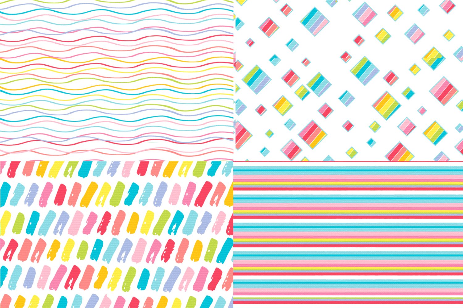 18 Rainbow Collection Patterned Papers - JPG & PDF (112417 ...