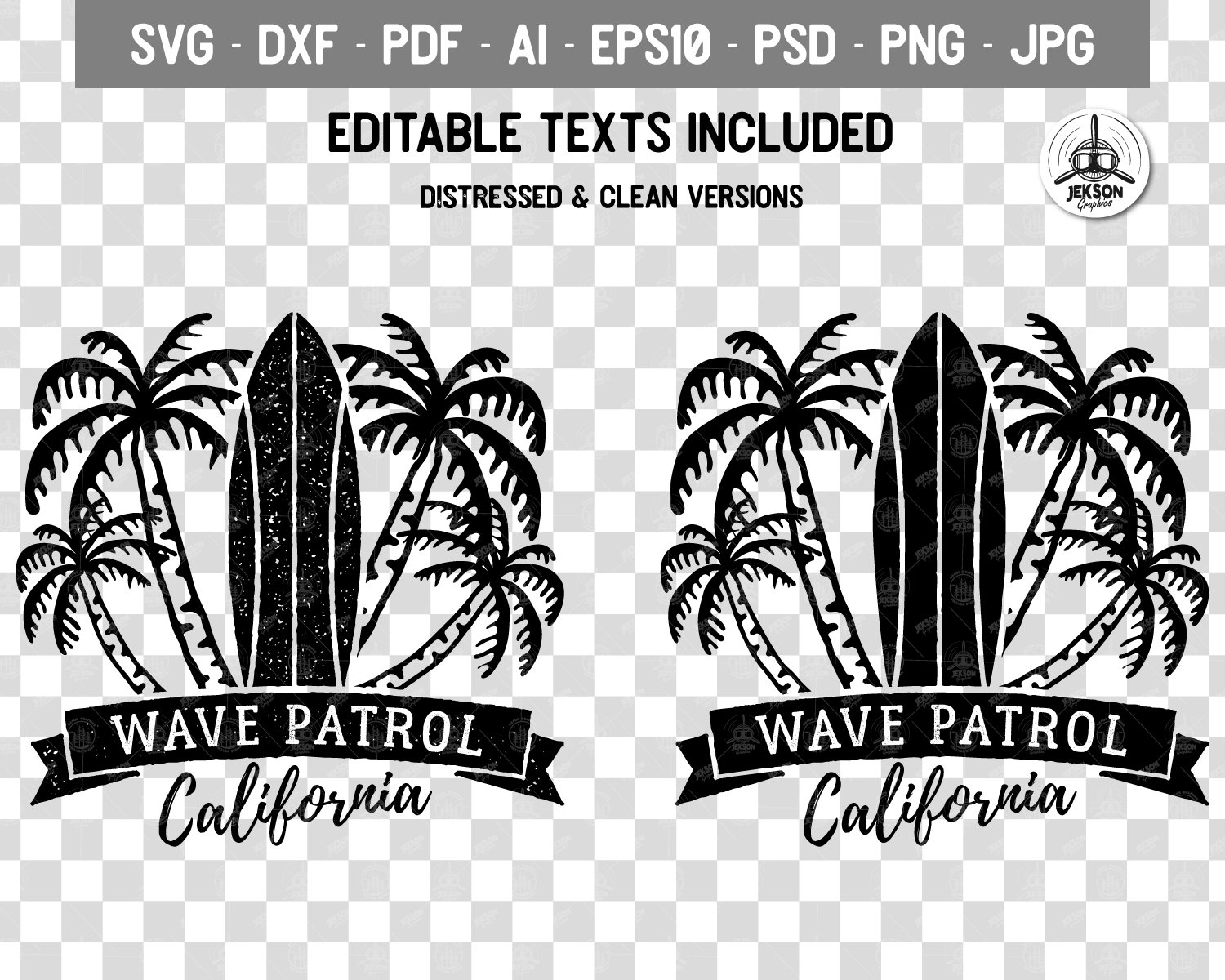 Surf Patrol Adventure Badge, Vintage Summer Logo SVG File (260370 ...