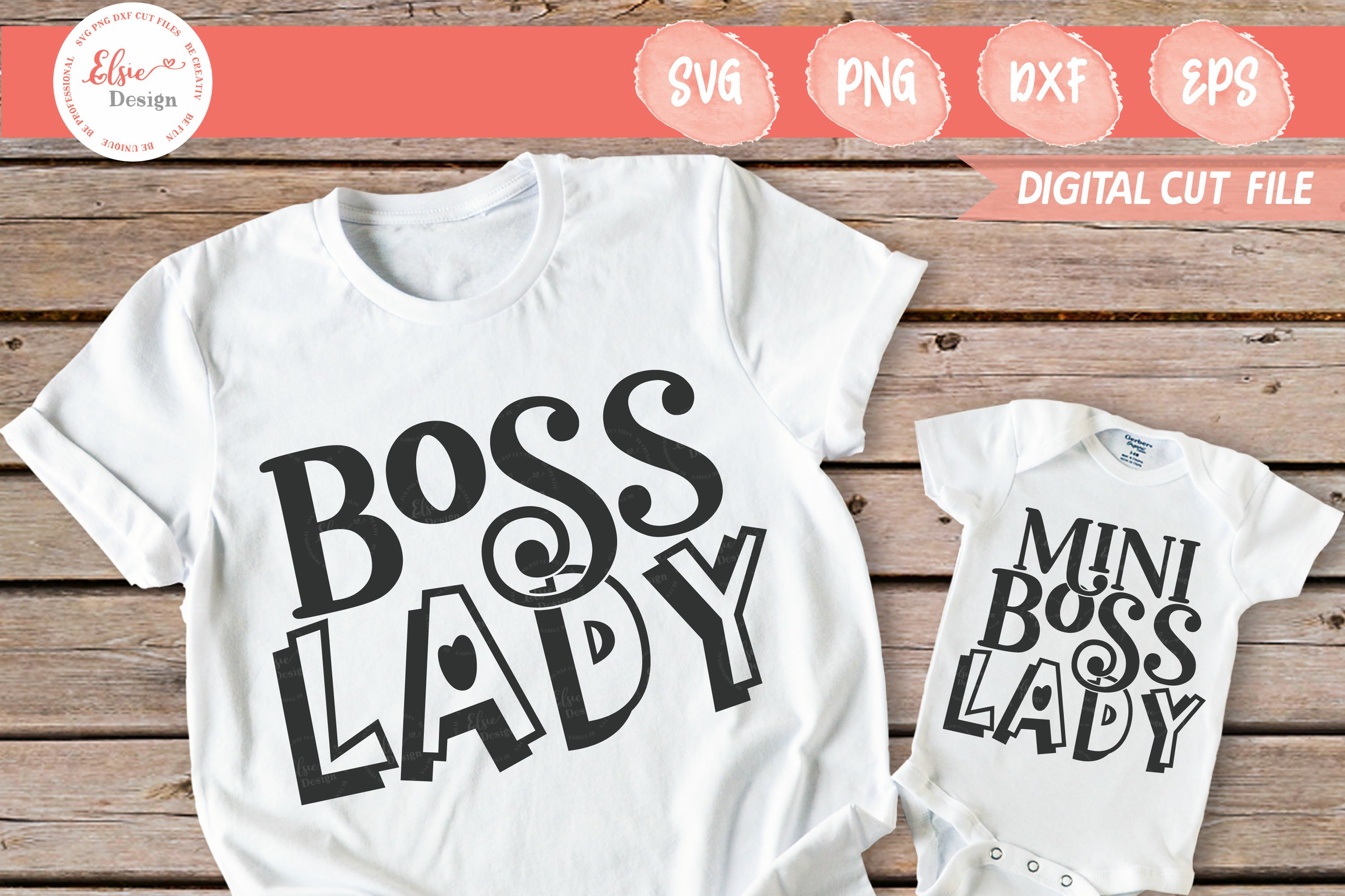 Mommy & Me - Boss Lady & Mini Boss Lady SVG Cut Files (1313815) | SVGs ...