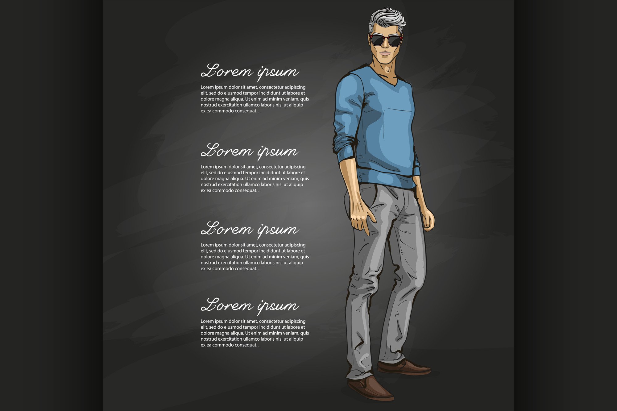 Vector man model (739510) | Illustrations | Design Bundles