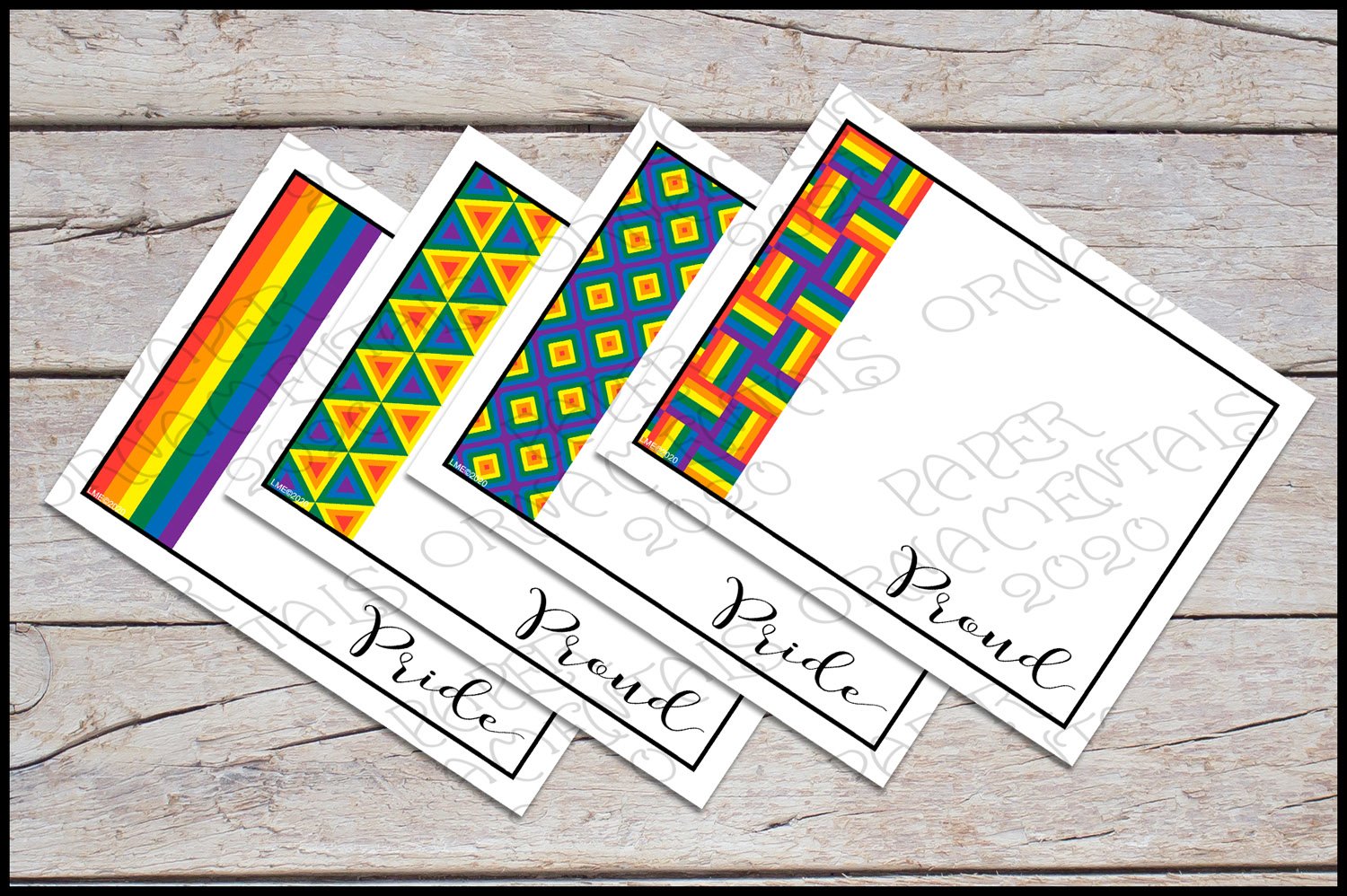 Flat Note Card, Post Card, Gay Pride Rainbow (698609) | Printables ...