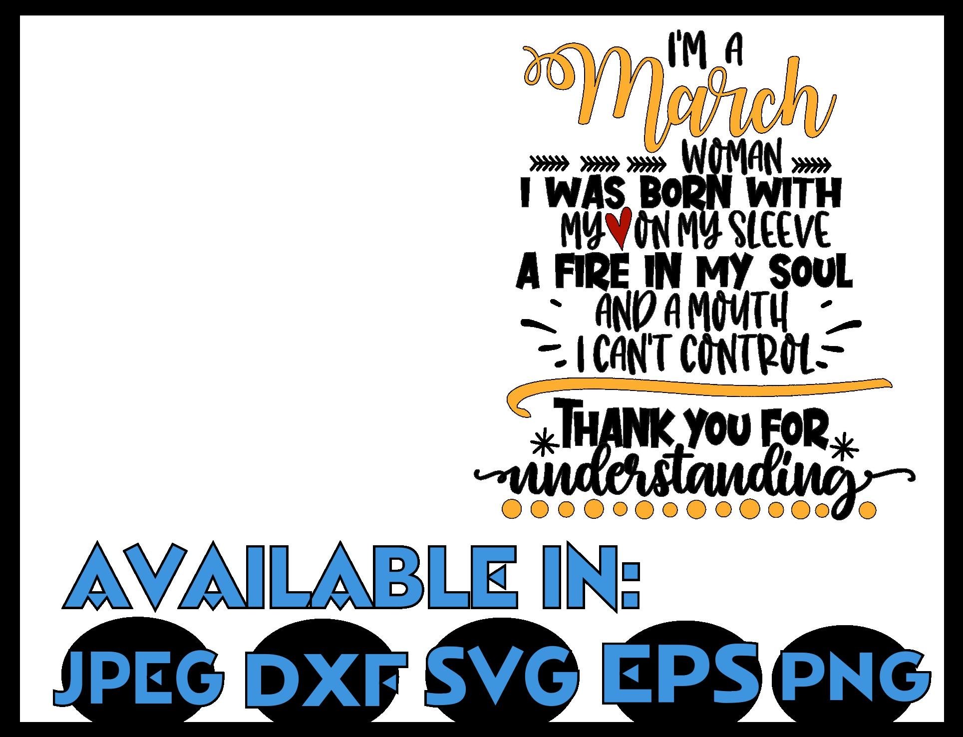 March SVG DXF JPEG Silhouette Cameo Cricut birthday shirt (432962 ...