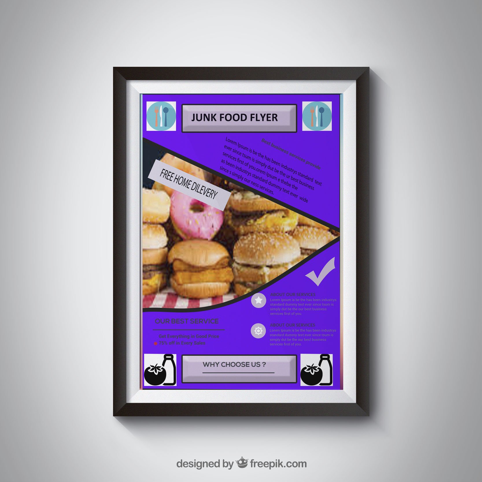 Junk Food Flyer (87151) | Flyers | Design Bundles