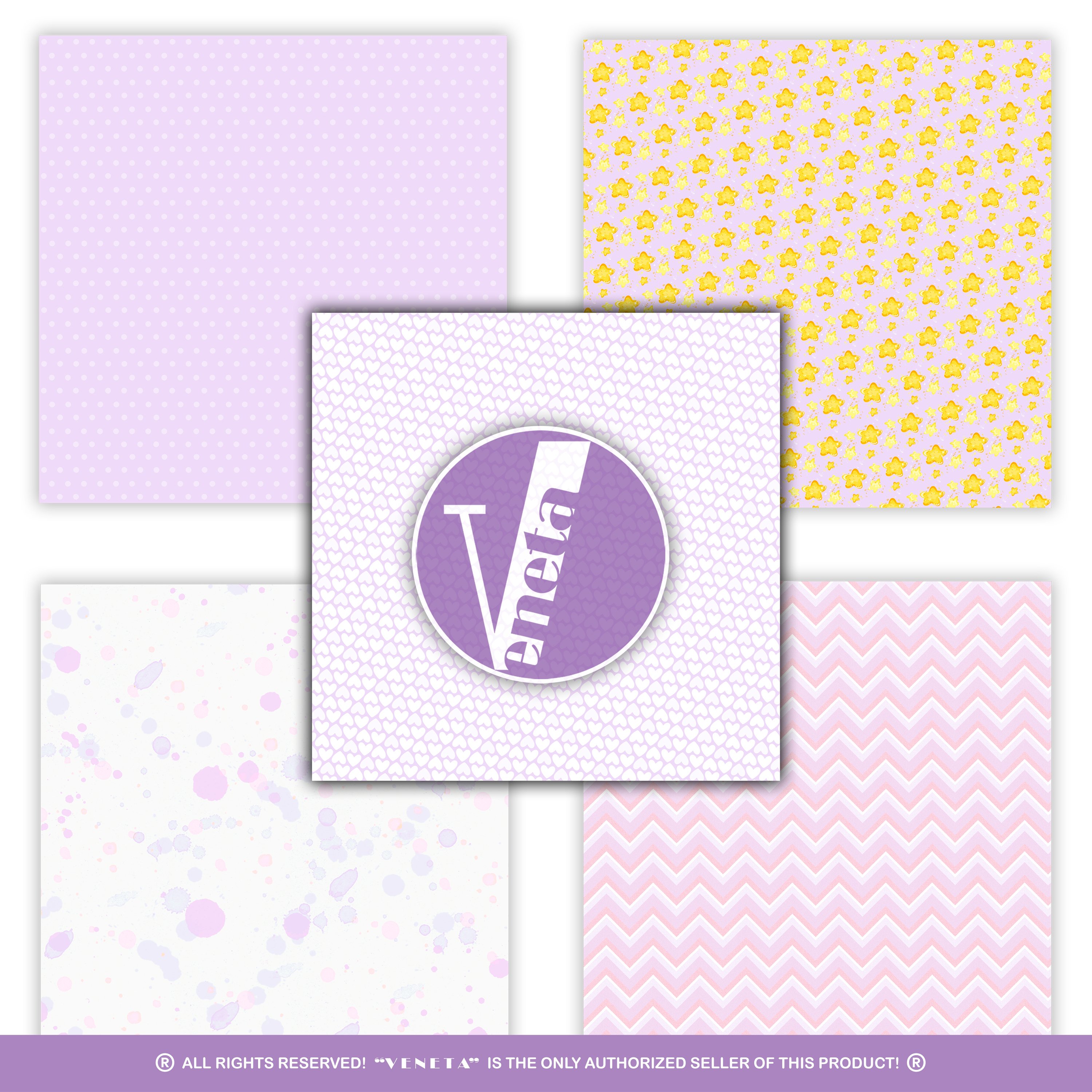 Baby Girl Basic Digital Paper Pack Instant Download Printable Baby Girl ...