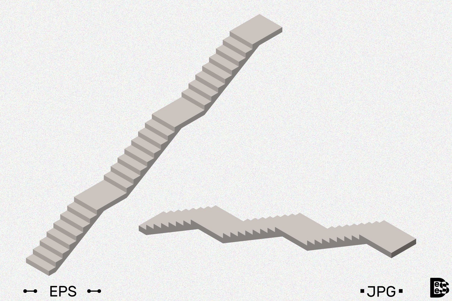 Staircase with levels. 3d Vector illustration (1008821) | Illustrations ...