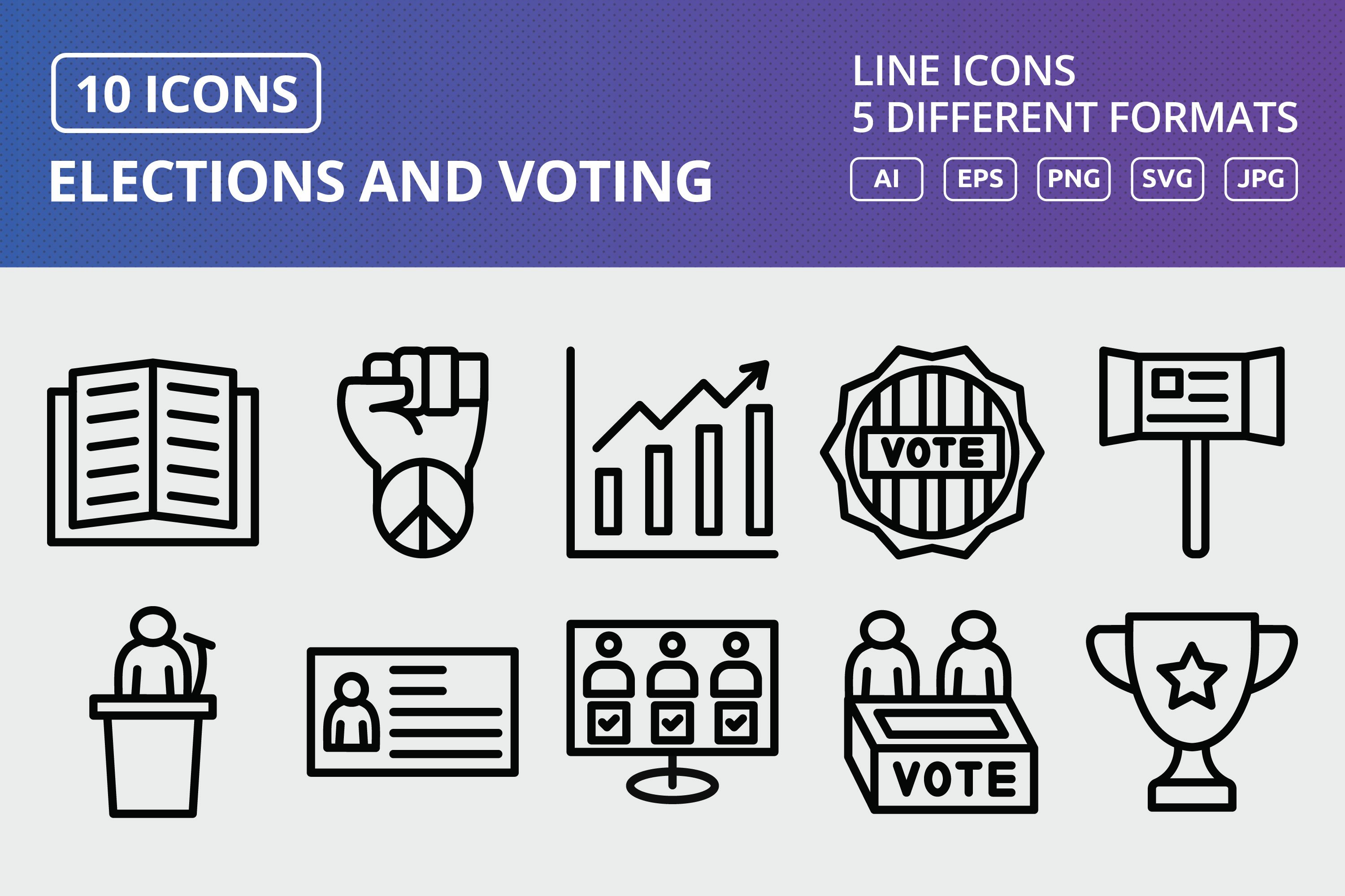 Vector Elections And Voting Icon Set (2161577) | Icons | Design Bundles