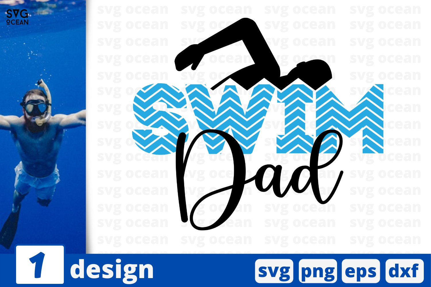 SWIM DAD SVG CUT FILE | Swimming stencil | Swimming Father (698475 ...