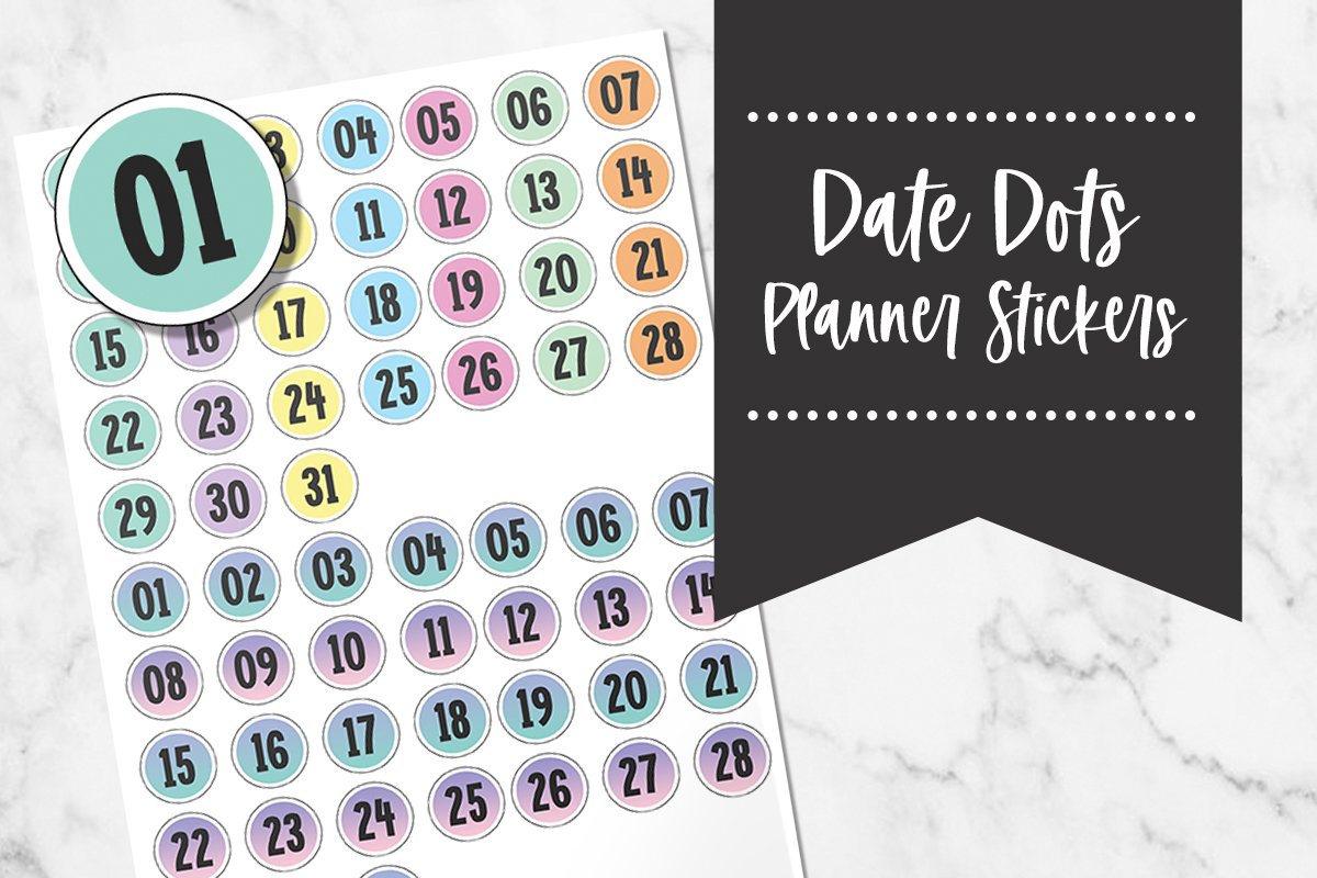 Date Dots Planner Stickers