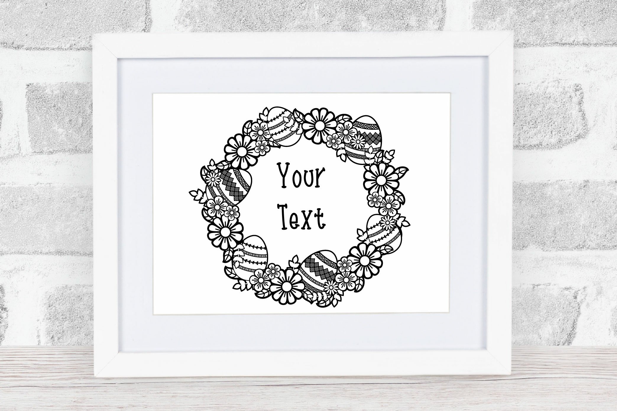 Easter SVG | Monogram Frame SVG | Easter Wreath SVG (514275 ...