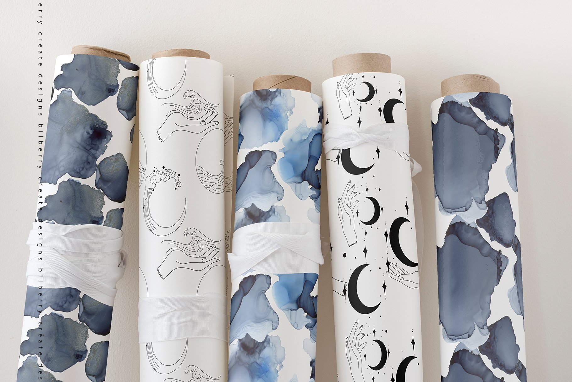 Deep Blue Moon ink texture (694182) | Textures | Design Bundles