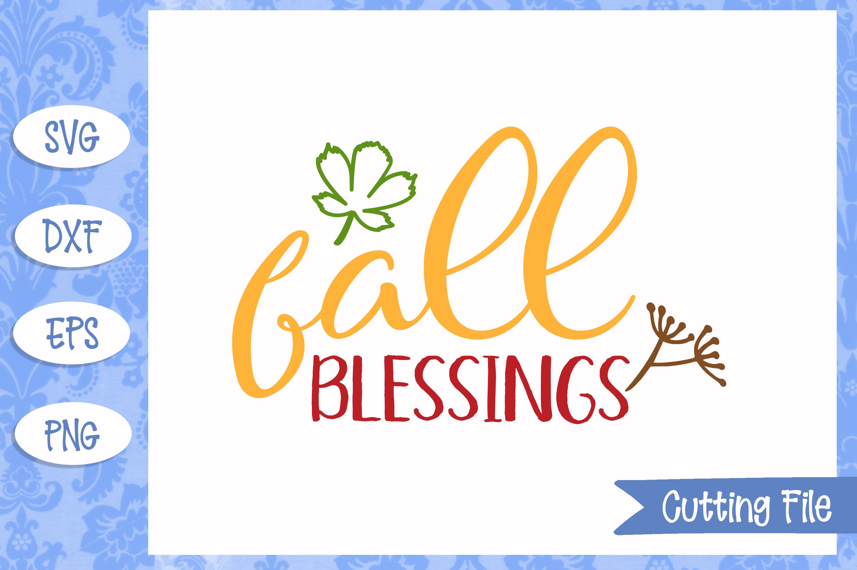 Fall blessings SVG File