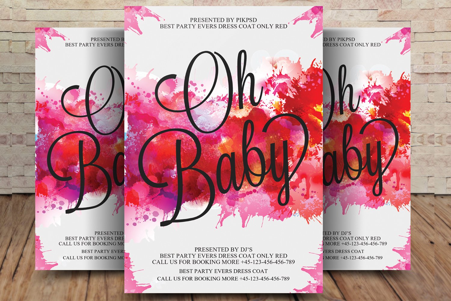 Ohh Baby Born Flyer (484973) | Flyers | Design Bundles