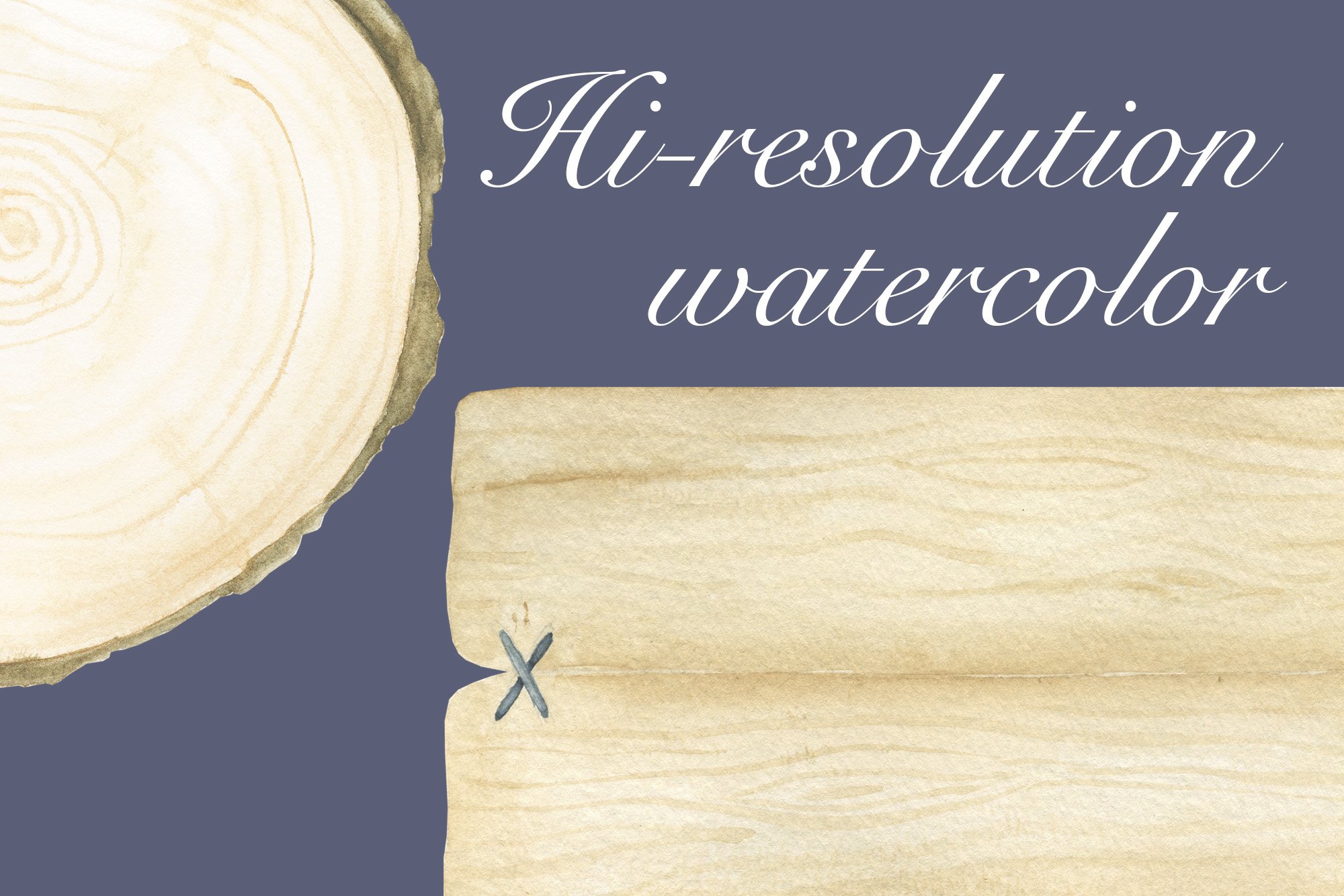 Watercolor Wooden Signs (561929) | Objects | Design Bundles