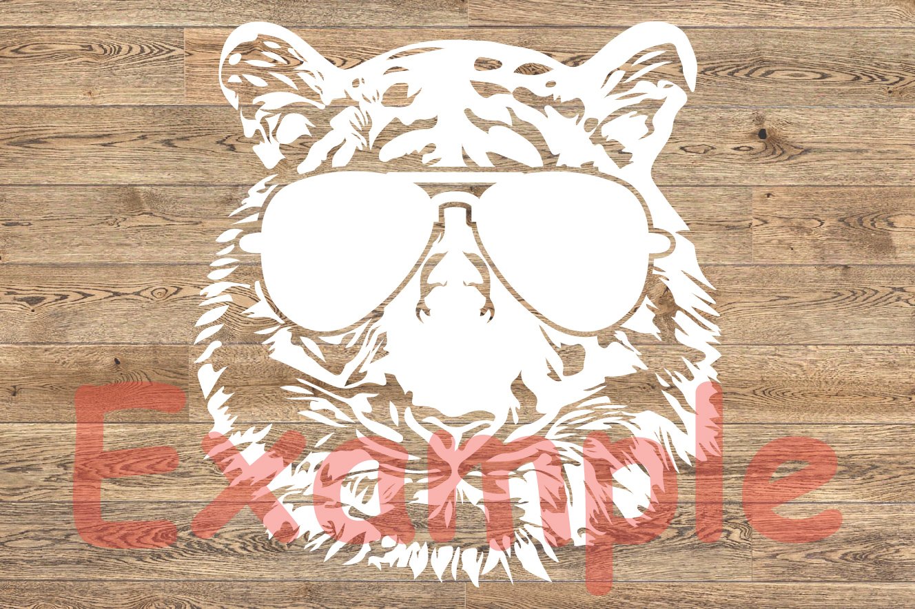 Wild Tiger Head Whit Glasses SVG Tigers 928s (126545) | SVGs | Design ...