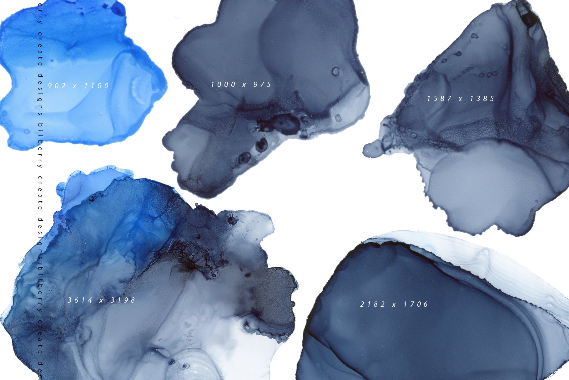 Deep Blue Moon ink texture (694182) | Textures | Design Bundles