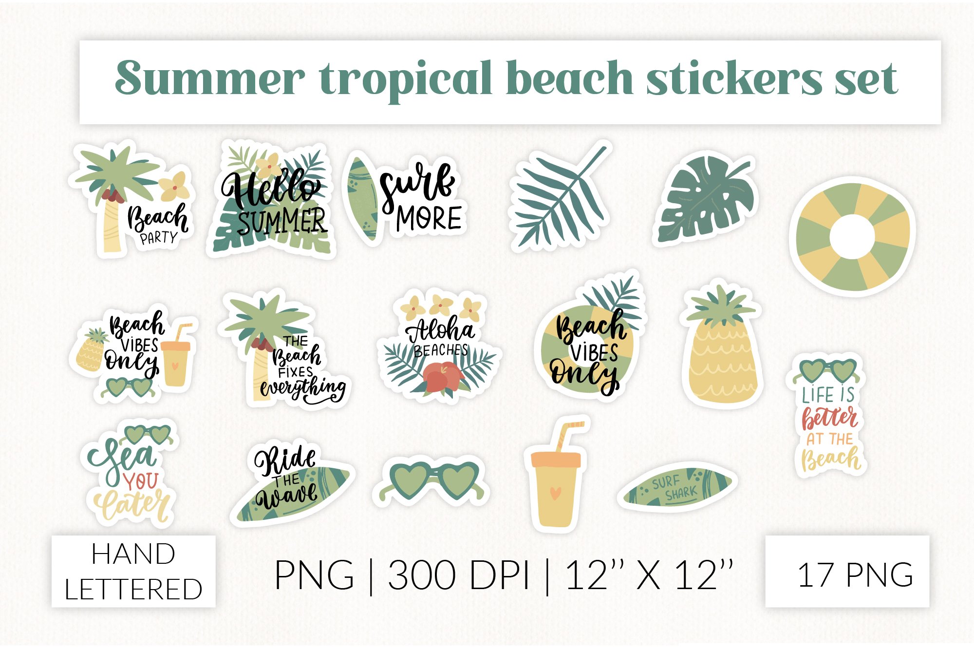 Beach Stickers Aesthetic