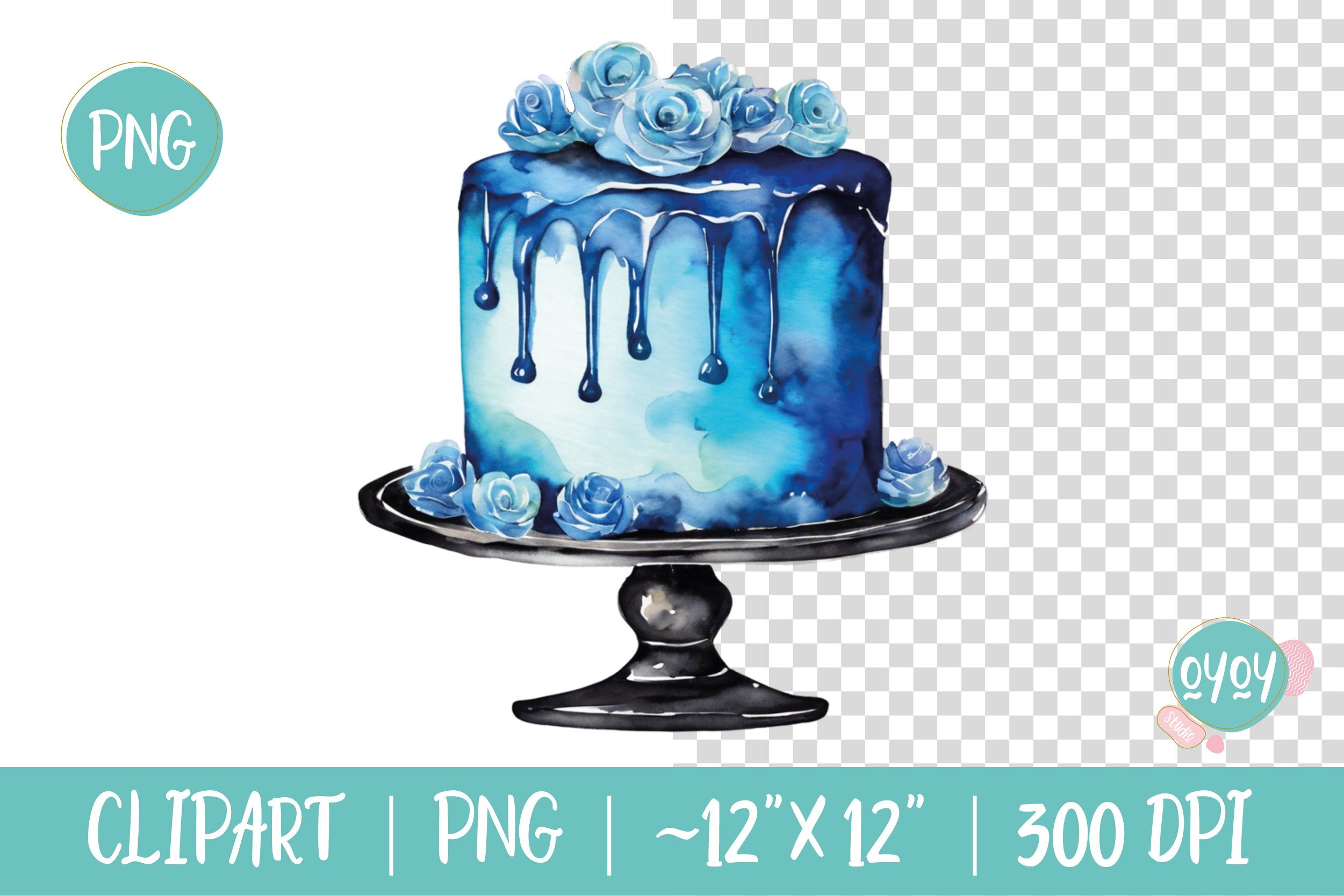 Blue Birthday Cake Clip Art