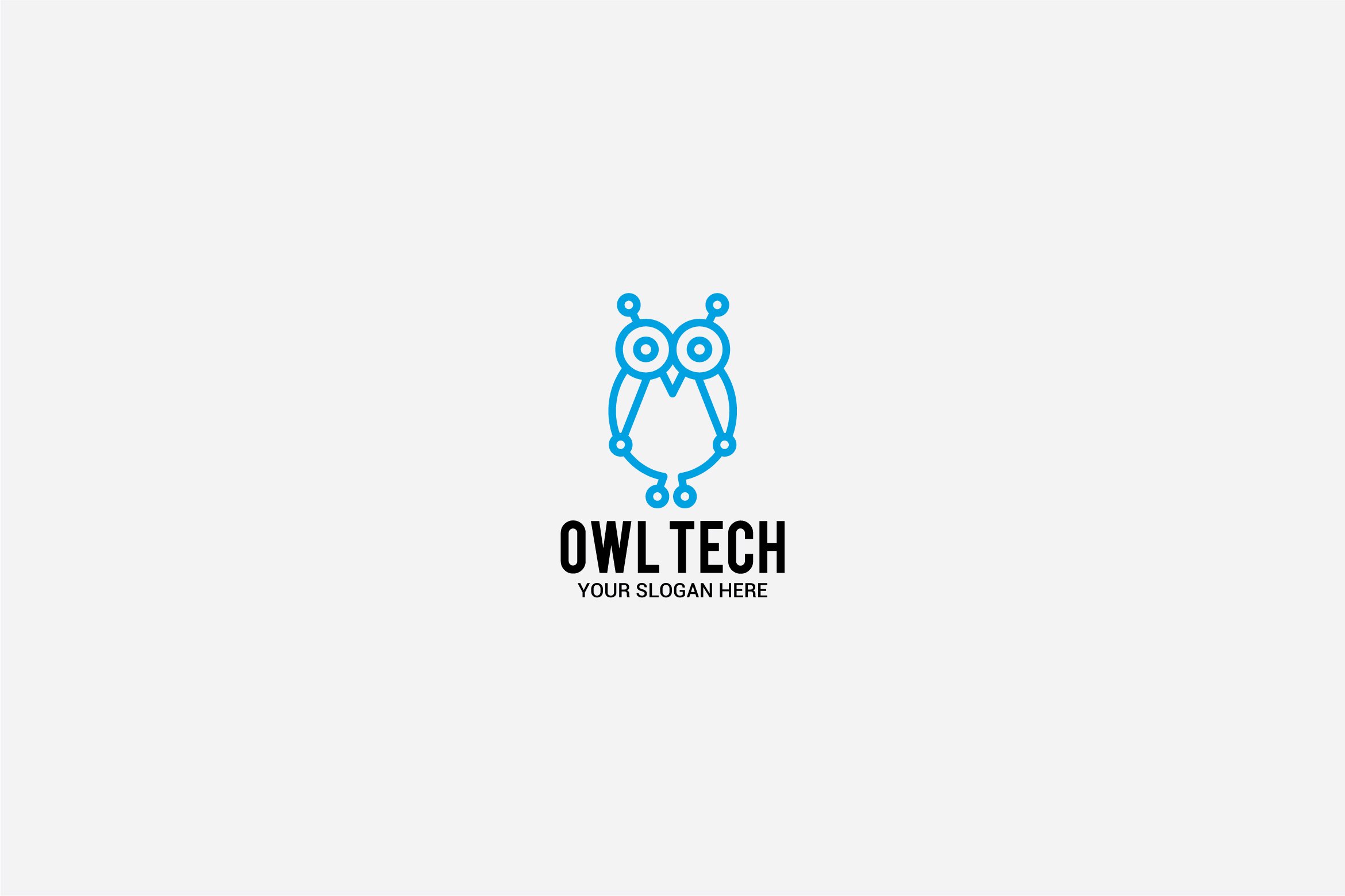 owl tech logo (420115) | Logos | Design Bundles