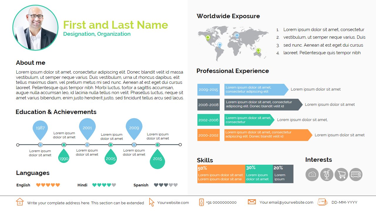 Smart Resume (31907) | Presentation Templates | Design Bundles