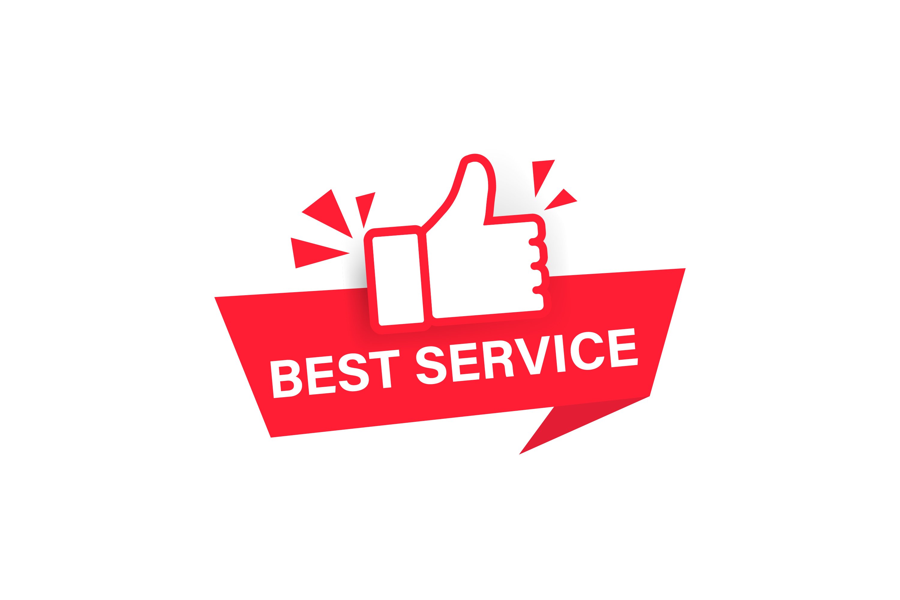 Best service label. Vector on isolated white background. EPS (986851 ...