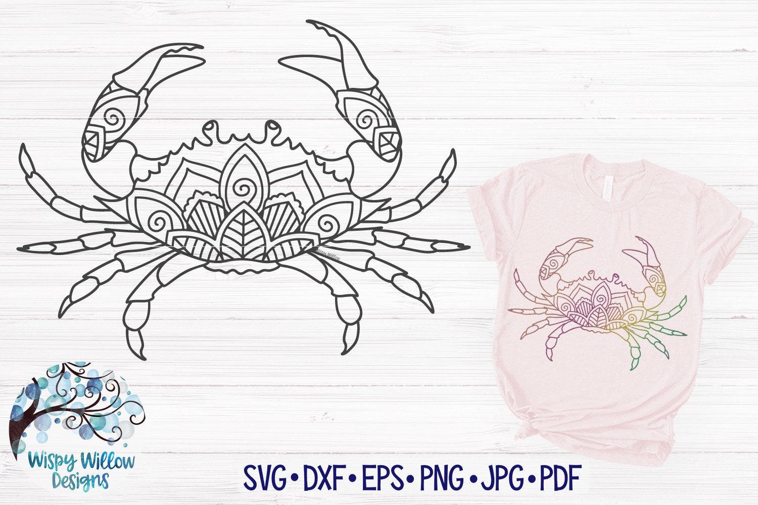 Crab Mandala SVG| Summer Crab SVG Cut File (616778) | SVGs | Design Bundles
