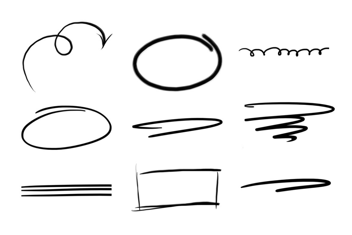 Underline Photoshop Stamp Brushes 1 (543327) | Brushes | Design Bundles