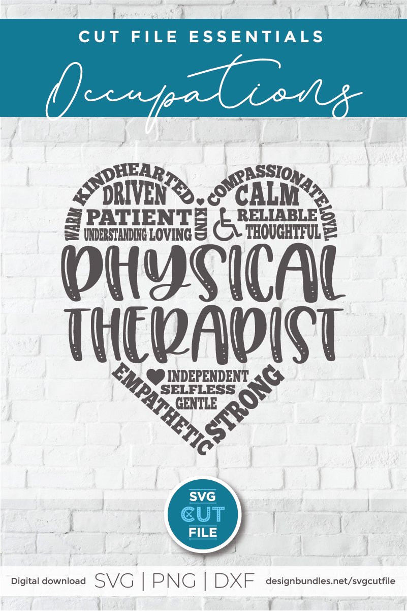 Physical therapist svg, physical therapy svg, PT heart svg (557020 ...