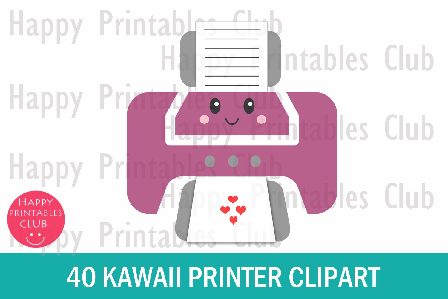 40 Kawaii Printer Clipart- Cute Printer Clipart- Printer PNG (141618 ...