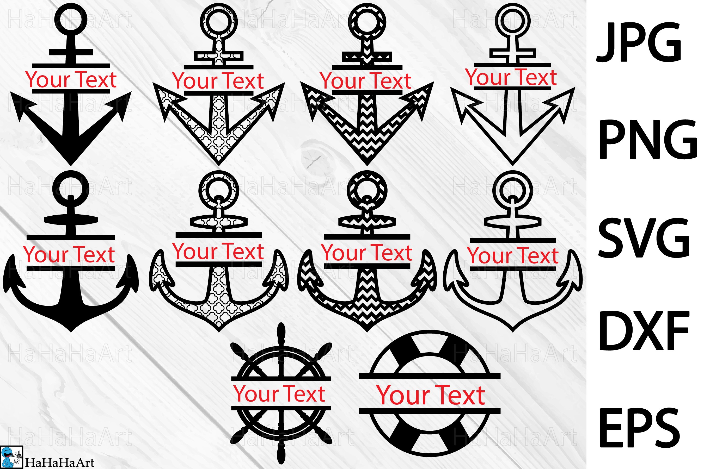 Split Anchor V1 - Clip art / Cutting Files 1467c (1043453 ...