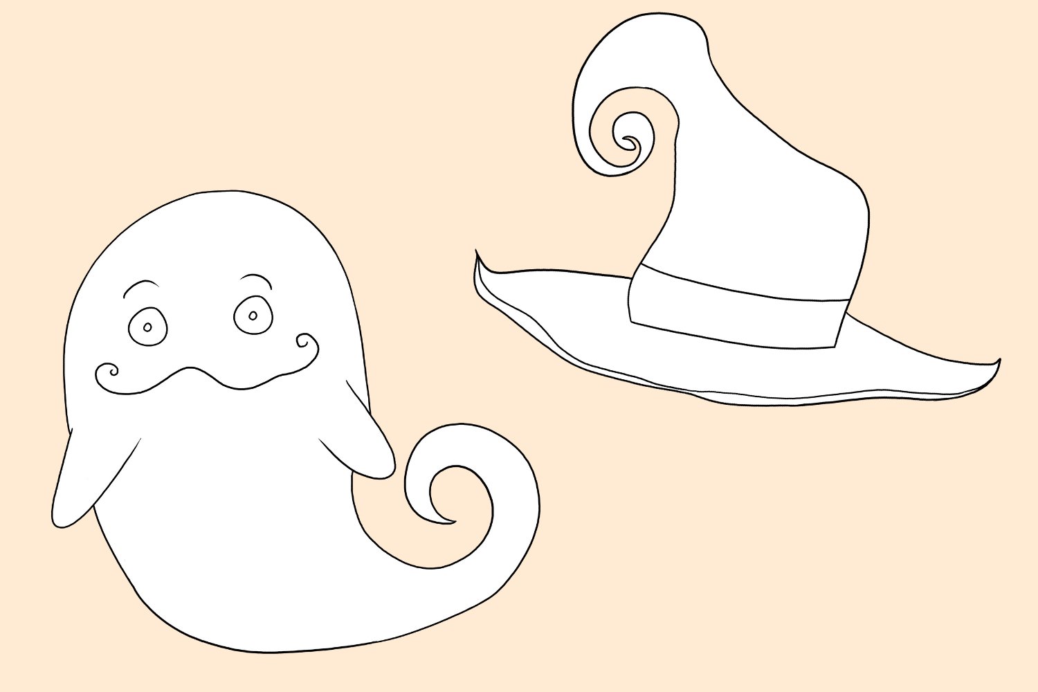 Cute Halloween Digital Stamps (244307) | Illustrations | Design Bundles