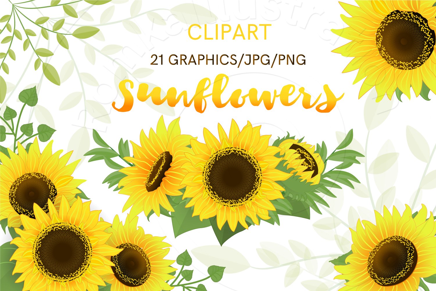 Sun Flowers Clip Art