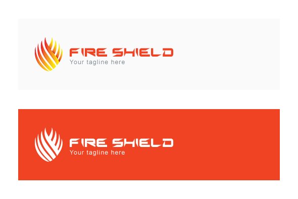 Fire Shield - Abstract Crest Stock Logo Template (26037) | Logos ...