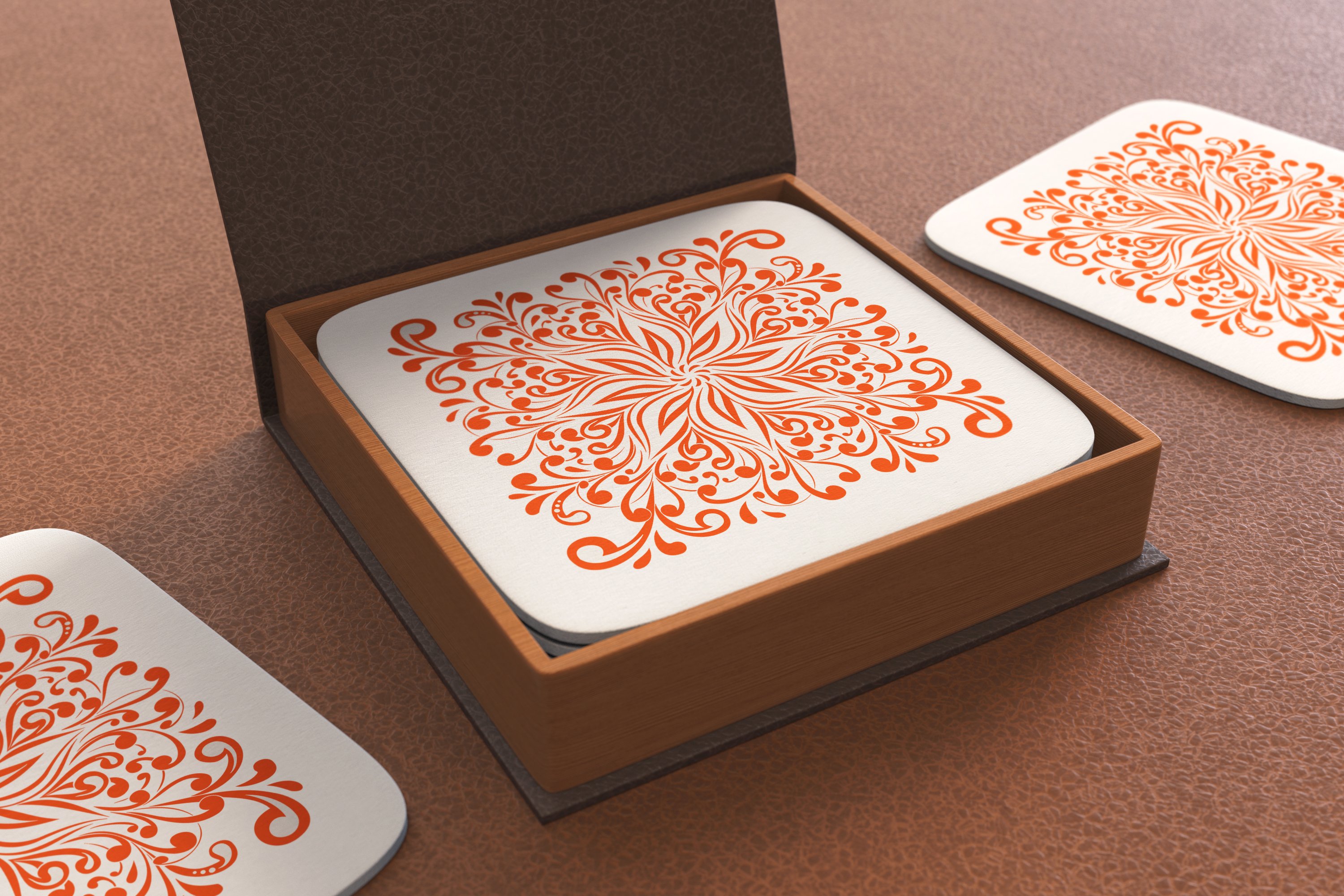 Floral square SVG, EPS, PNG, DXF files (581715) | Cut Files | Design ...