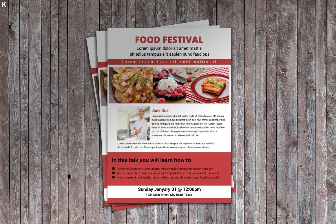 Food Festival Flyer (104782) | Flyers | Design Bundles