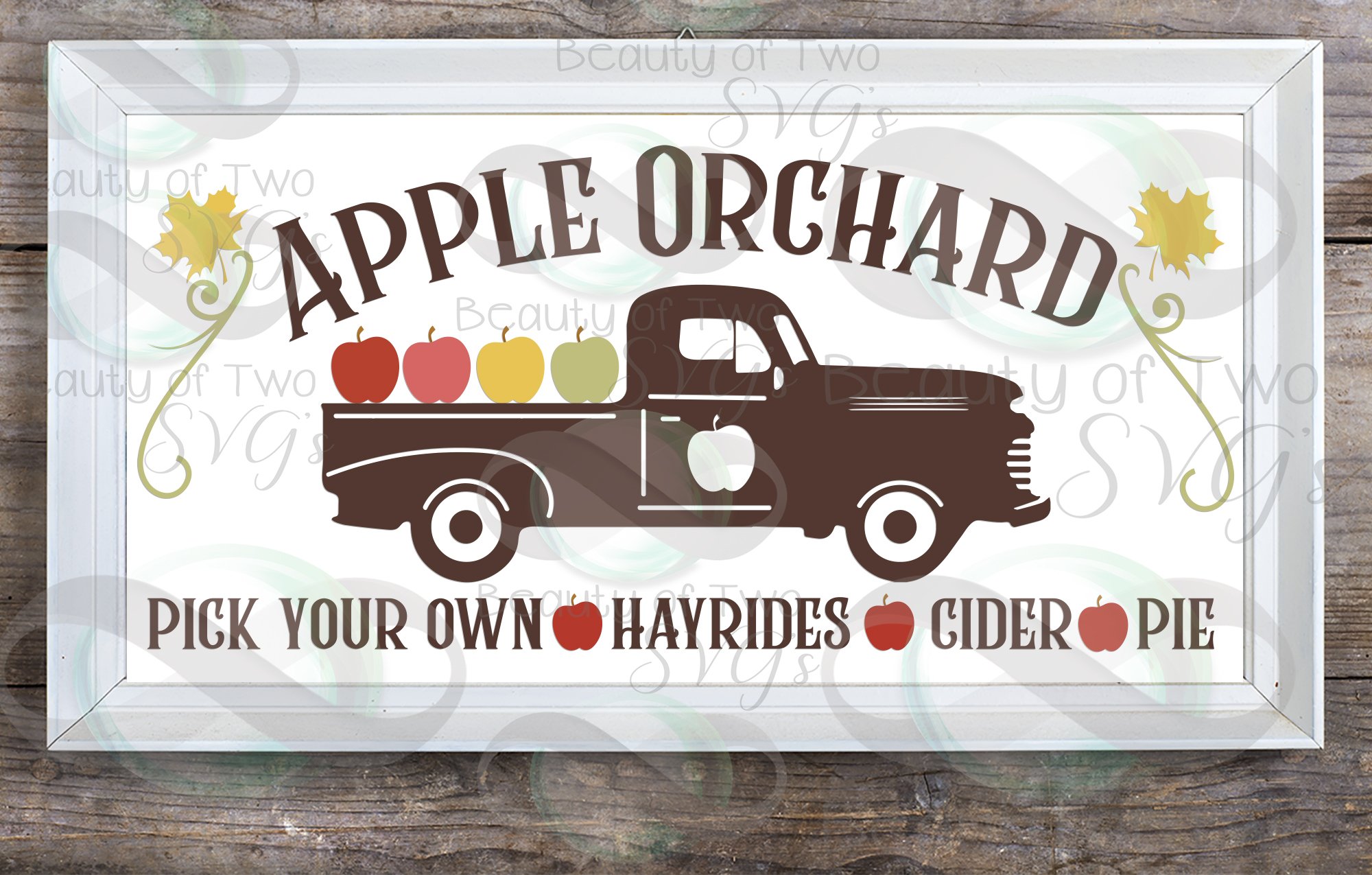 Vintage Truck Apple Orchard svg, Fall apples svg, Farmhouse (277670 ...