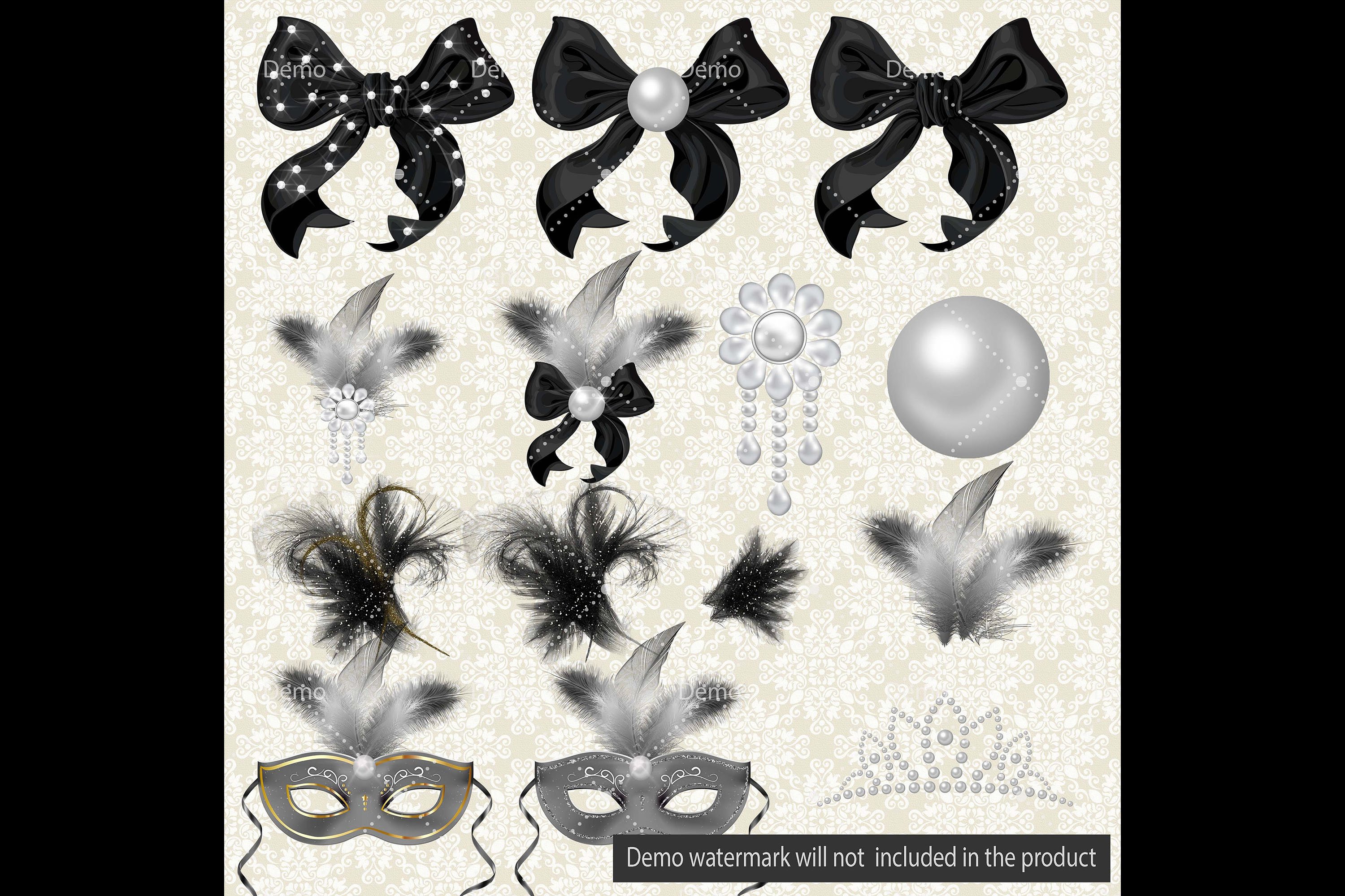 Luxury Bag Shine The Night Clip Arts, Masquerade, Feather (135171 ...