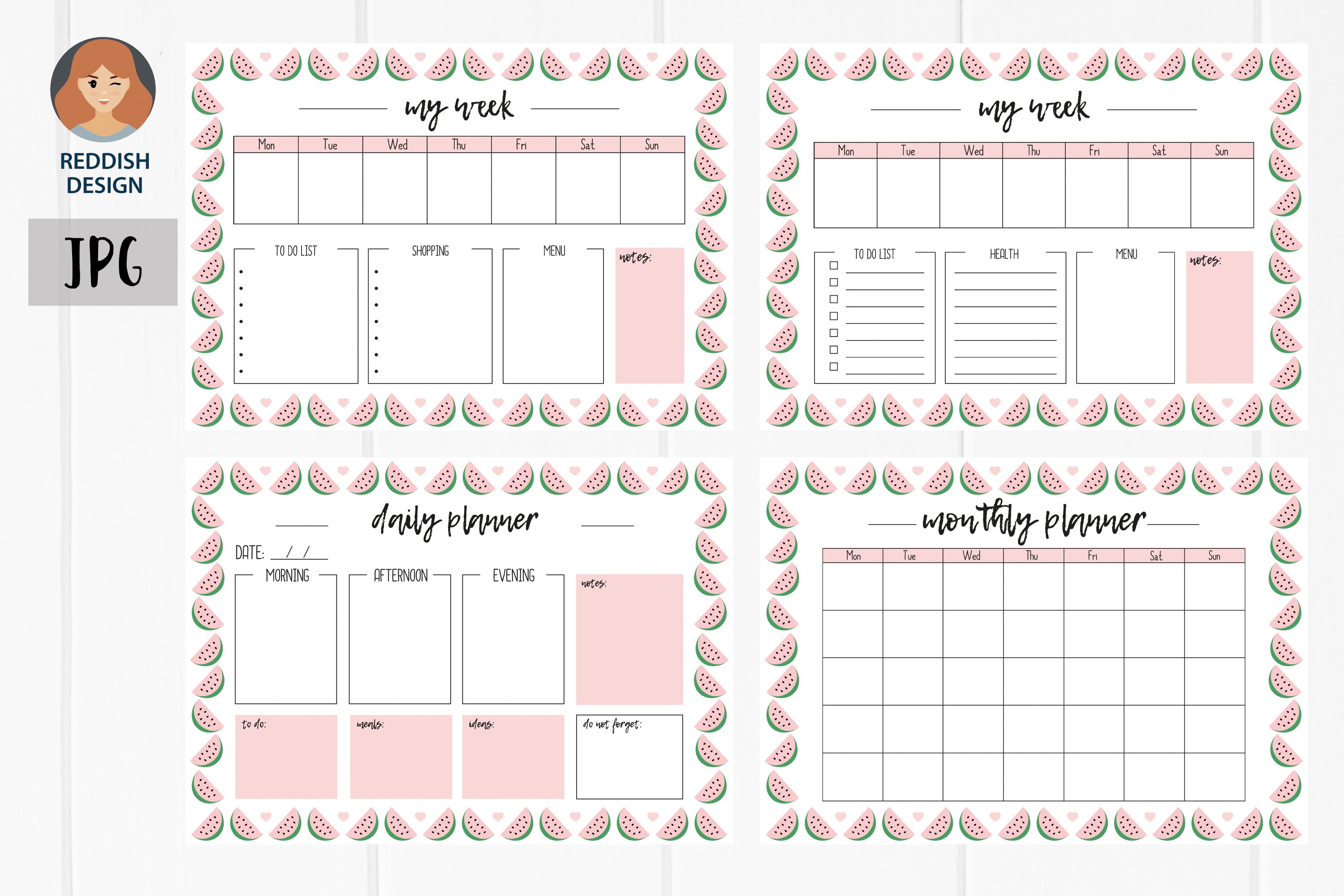 99 Planner pages A4 size, printable digital templates set (1157329 ...