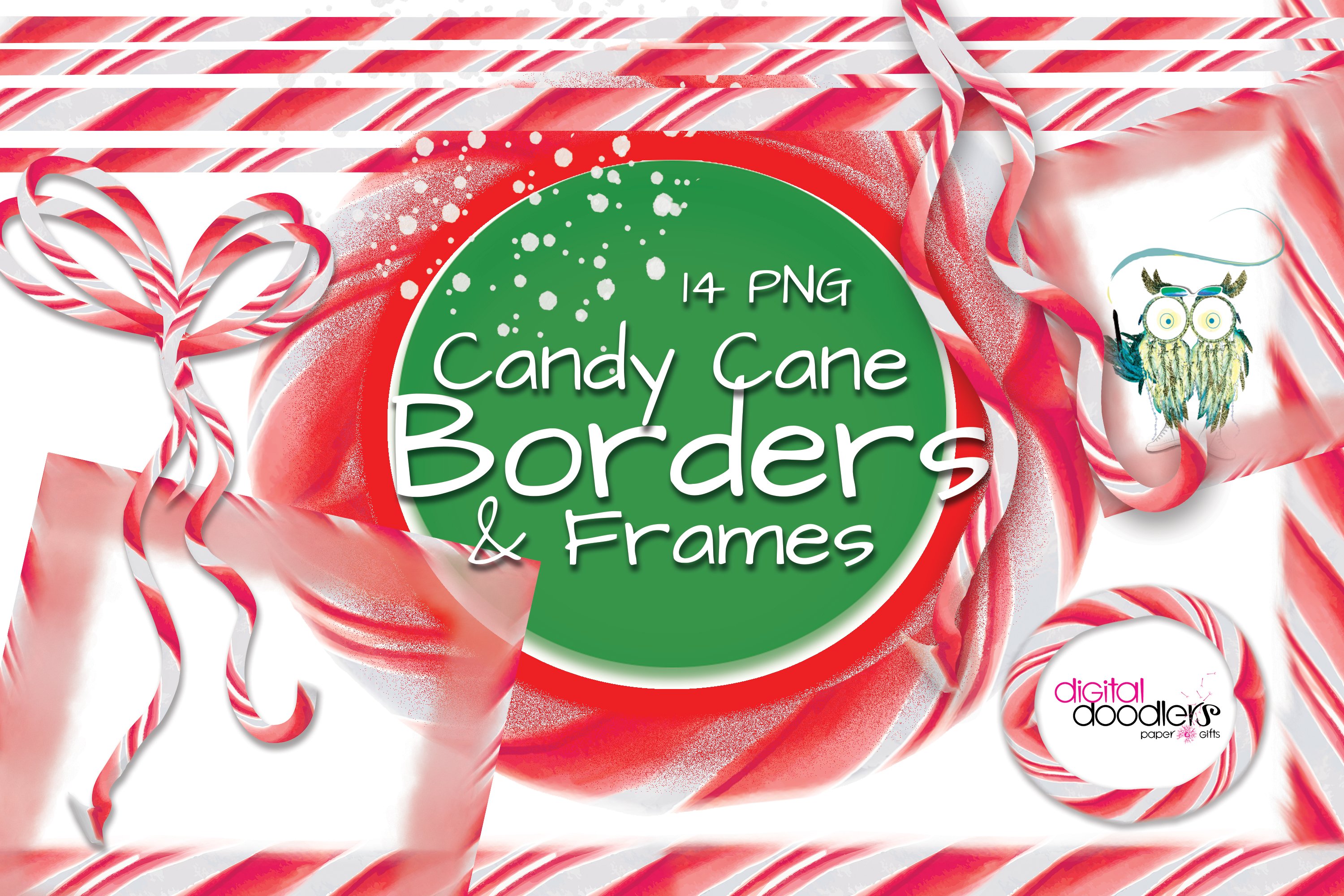 Candy Cane Lane (134069) | Illustrations | Design Bundles