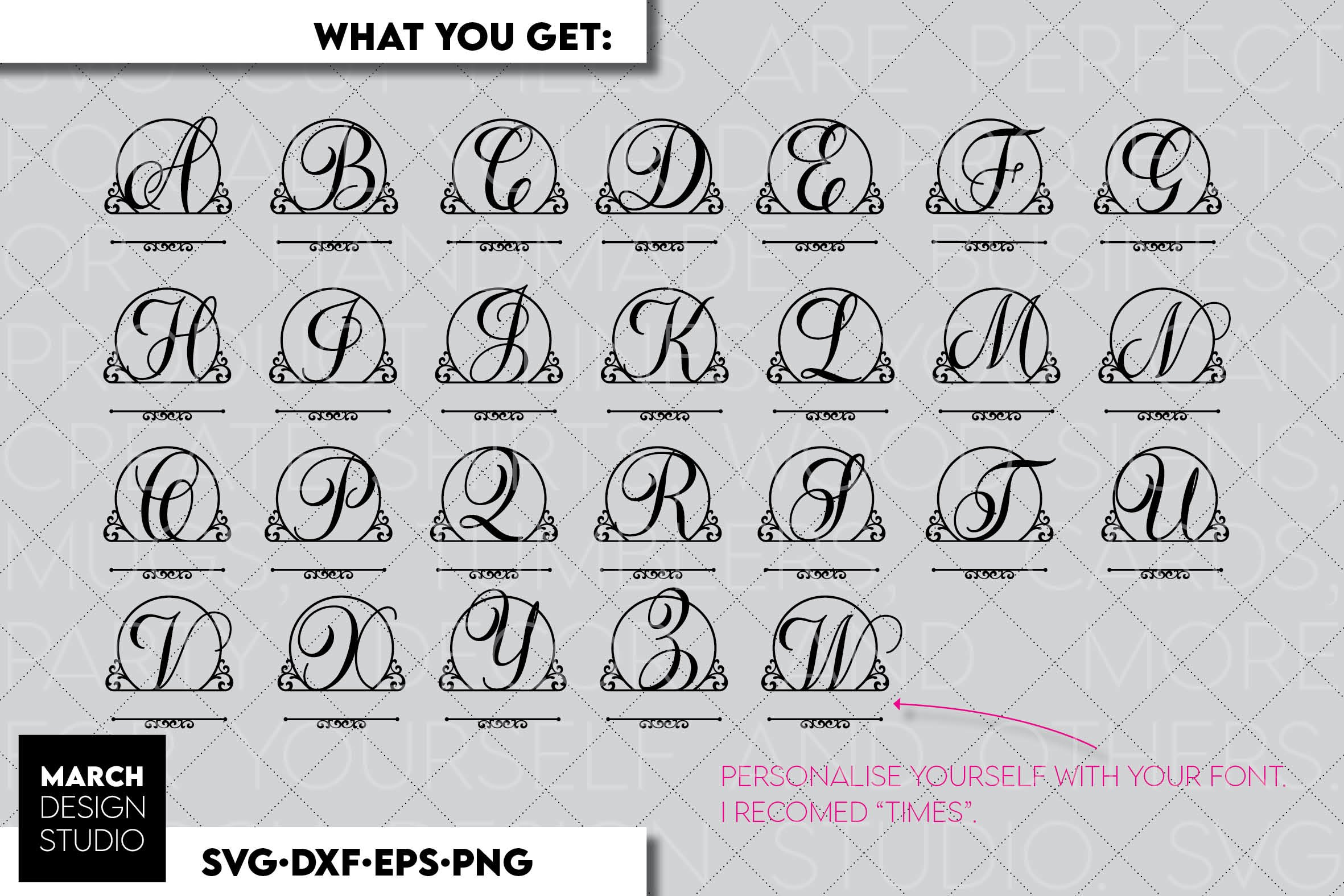 A-Z Monogram SVG, Initial Monogram SVG, Letter Monogram SVG (1089062 ...