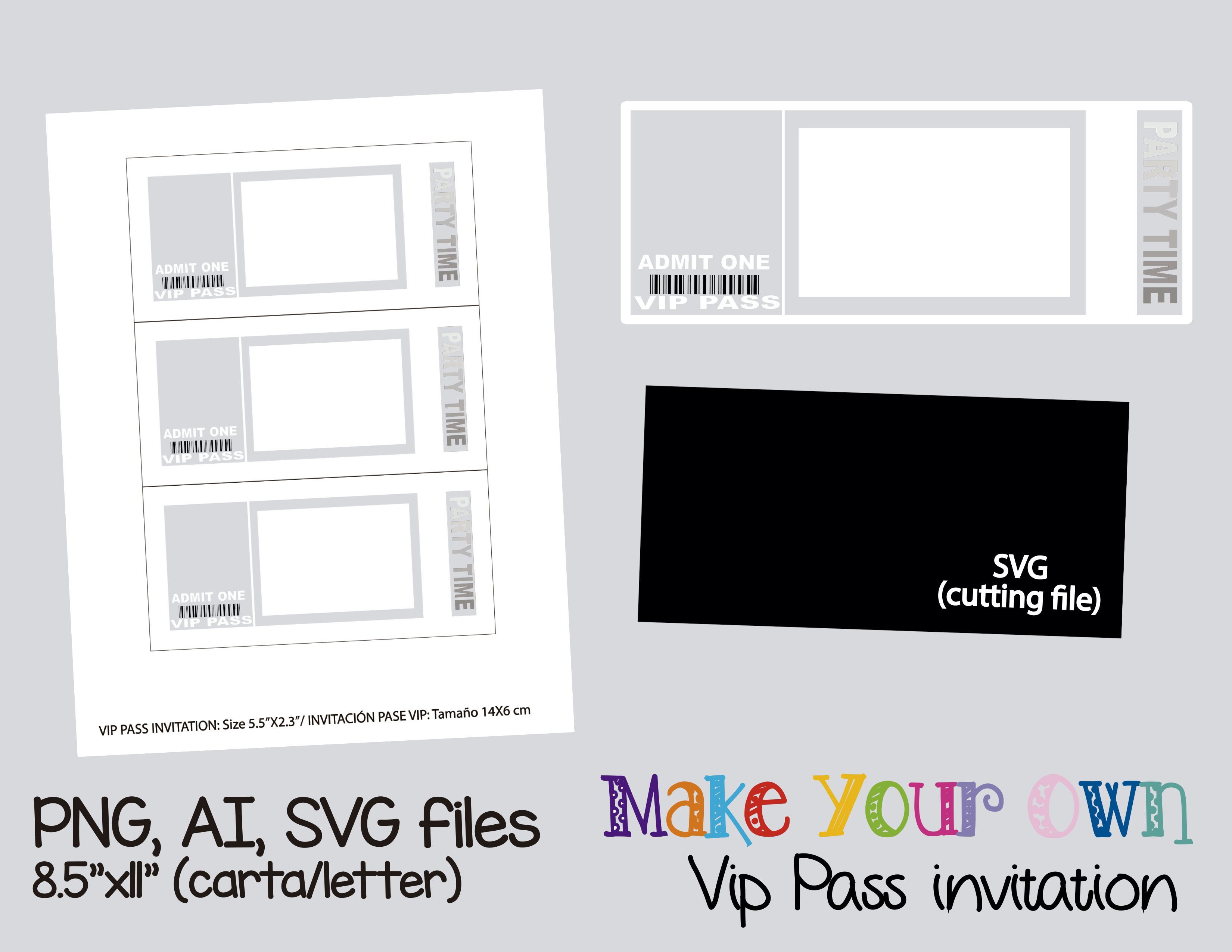 Blank Vip Pass Template