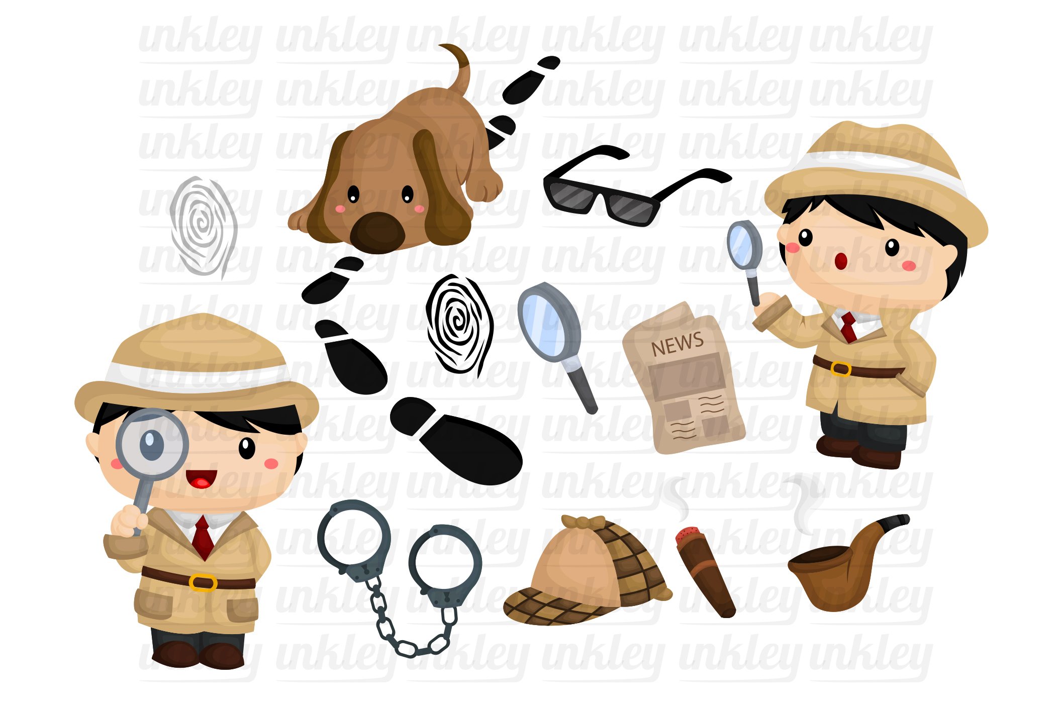 Dog Detective Clipart