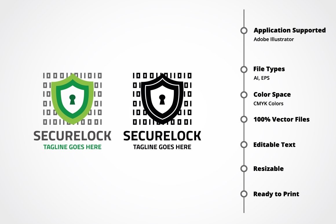 Secure Lock Logo (674539) | Logos | Design Bundles